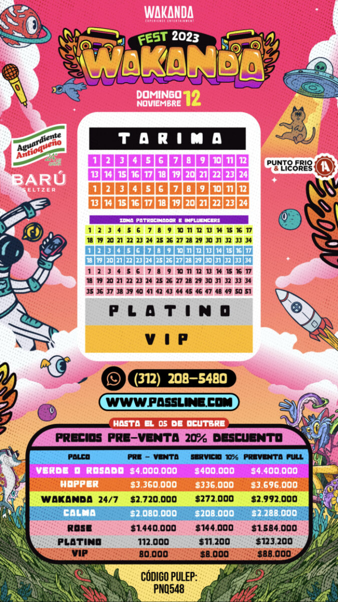 Wakanda Festival 5 / 12 de nov Cartagena – Cartagenaplay.com