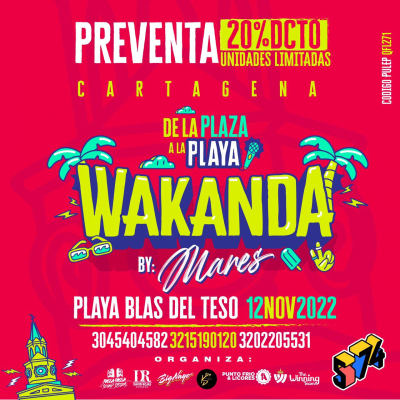 WAKANDA FEST 3: Playa Blas El Teso – Cartagenaplay